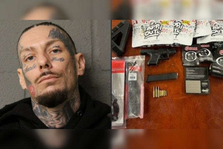 Blue Island man arrested after gun and suspected cannabis found