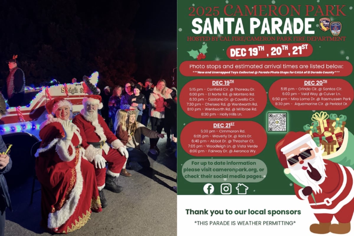Cameron Park Gears Up for Festive Santa Parade Benefiting CASA El
