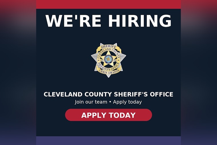Cleveland County Sheriff's Office Seeks Four New Detention Officers