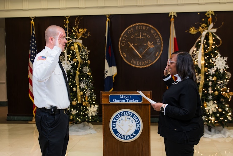 Cody Brooks Sworn In as Fort Wayne Fire Department's New Deputy Chief