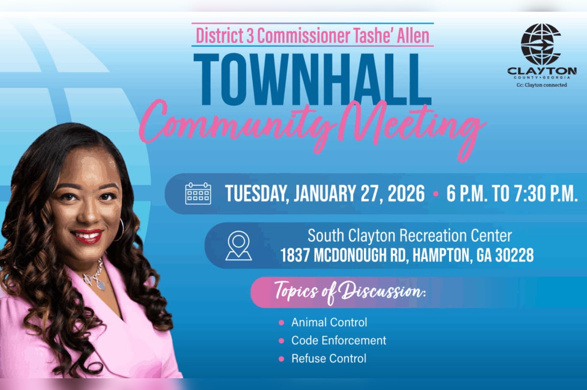 Commissioner Tashé Allen Hosts District 3 Townhall in Clayton County,