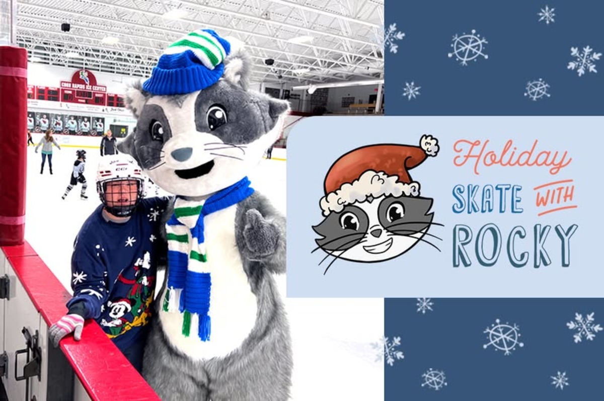 Coon Rapids Ice Center Hosts Festive 'Holiday Skate with Rocky' Event