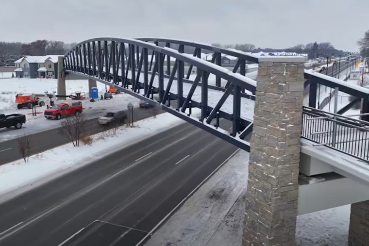 Coon Rapids Debuts New Pedestrian Bridge; Spring Opening Anticipated