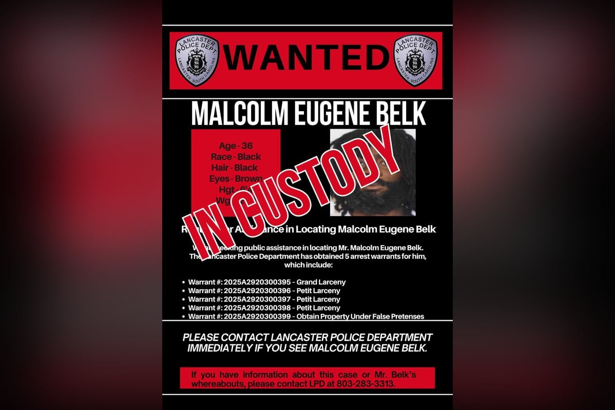 Lancaster Police Apprehend Suspect Malcolm Eugene Belk Following