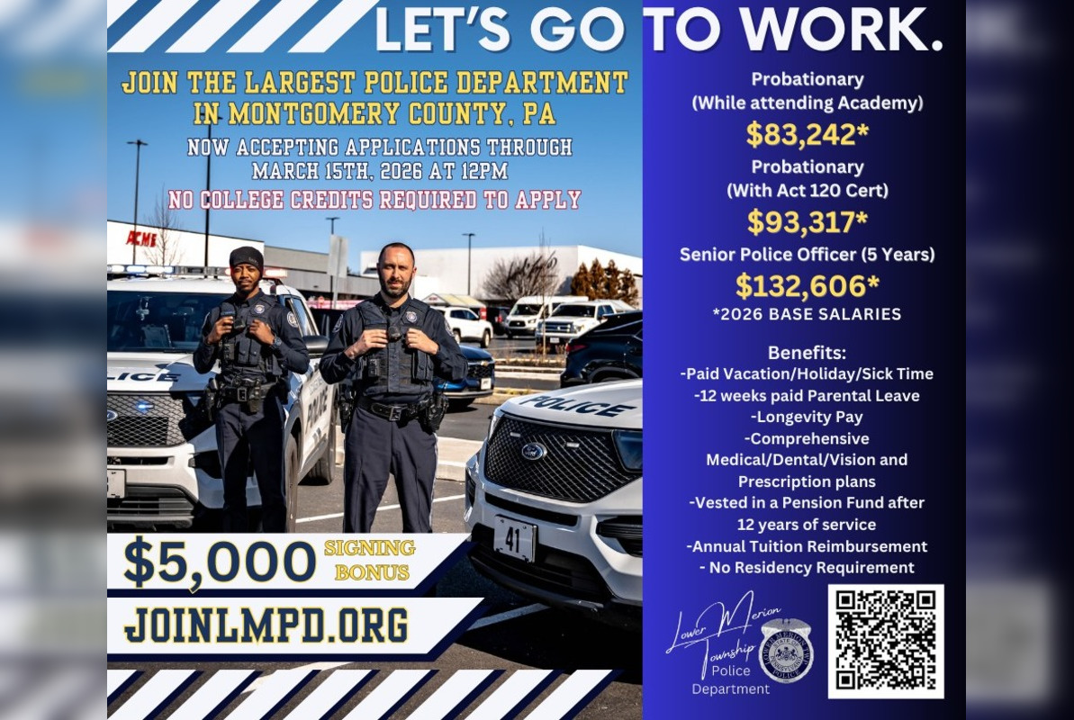 Lower Merion Police Department Seeks New Recruits to Serve the