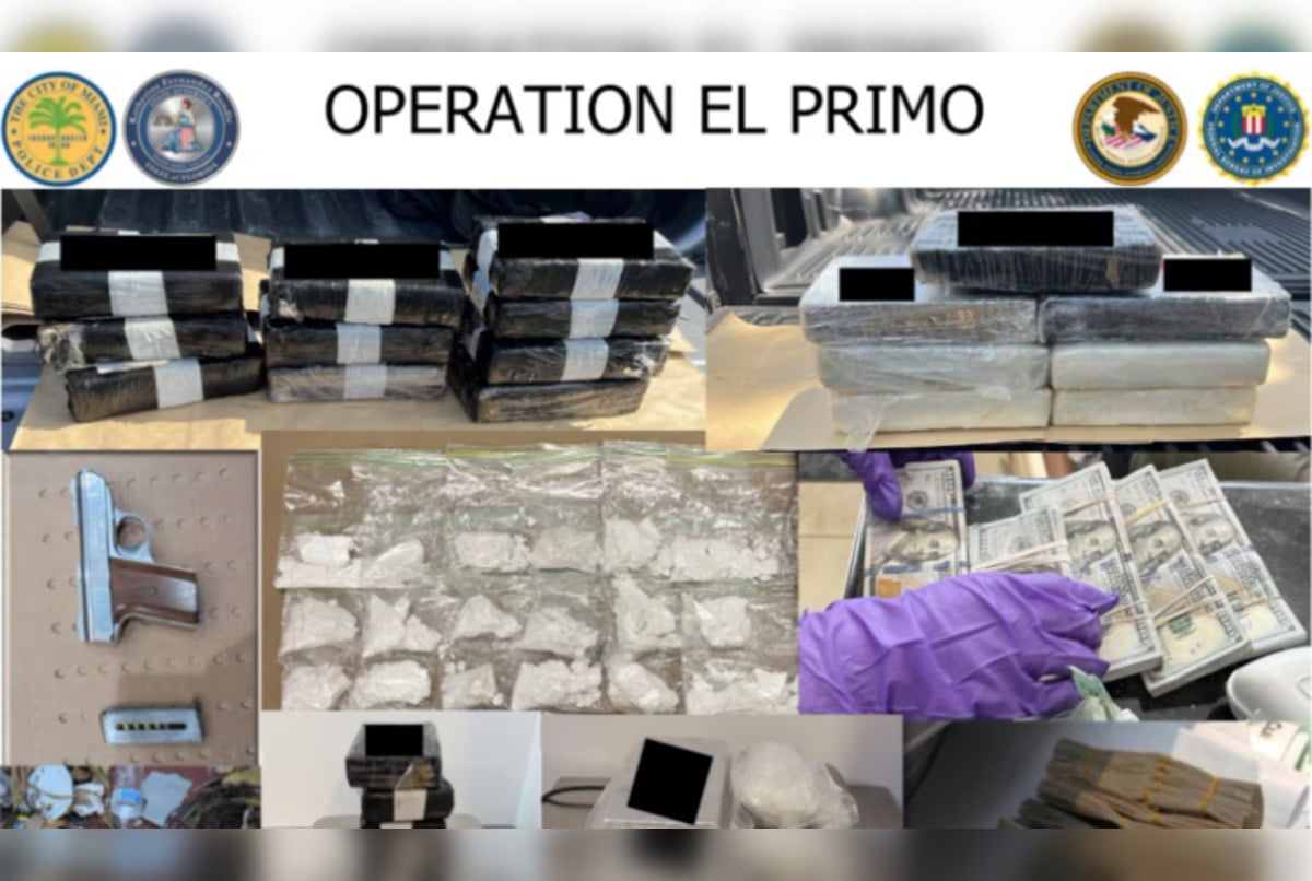 Miami Police and FBI Nab 20 in 'Operation El Primo' Drug Bust, Seize