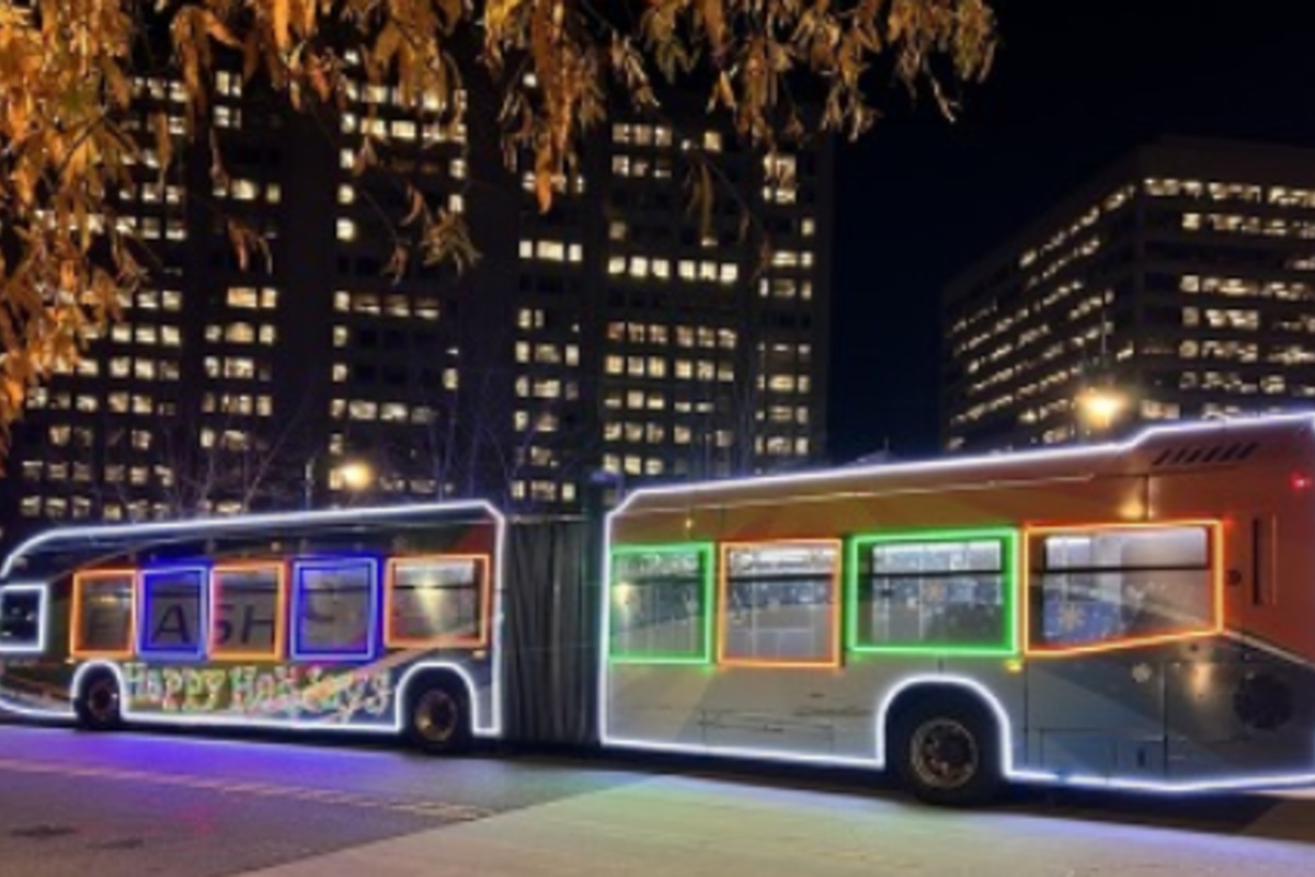 Montgomery County's MCDOT Rolls Out Festive "Flash Lights" Buses,