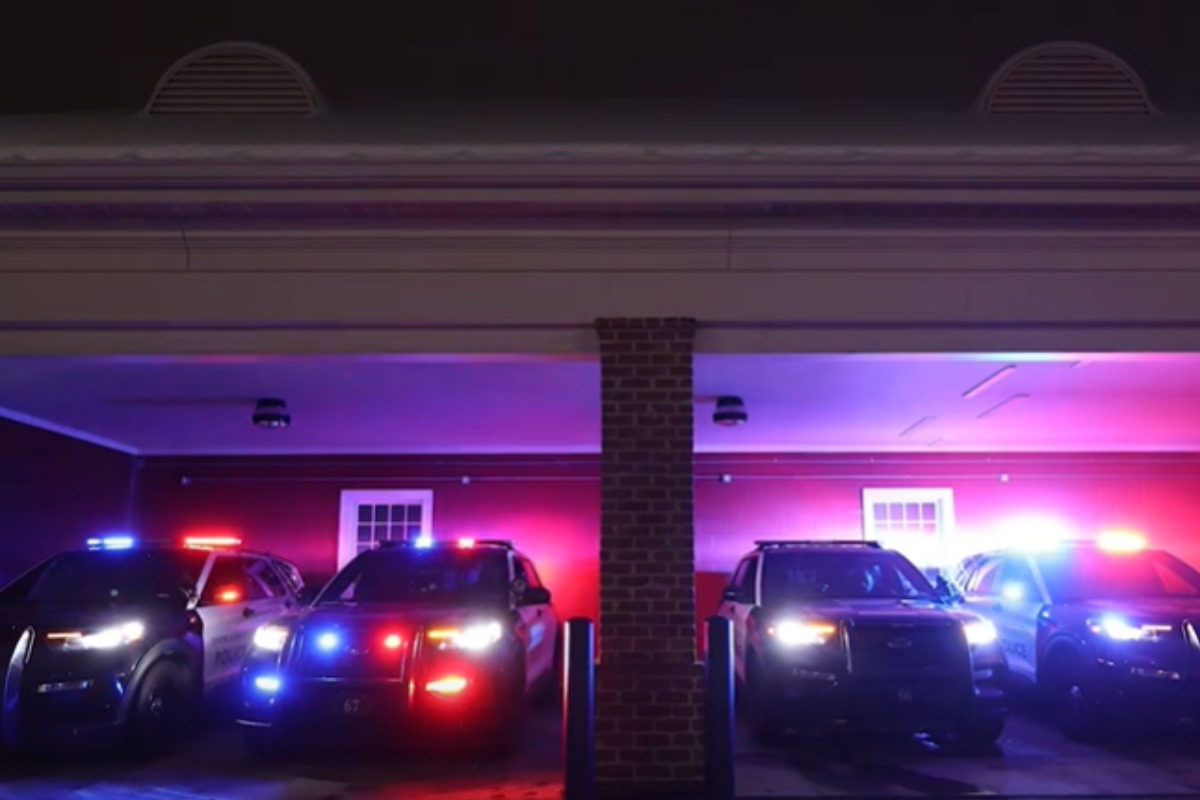 VIDEO: New Albany Police Cruisers Light Up with Holiday Spirit in