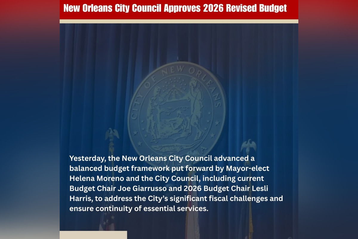 New Orleans City Council Approves Revised 2026 Budget to Address