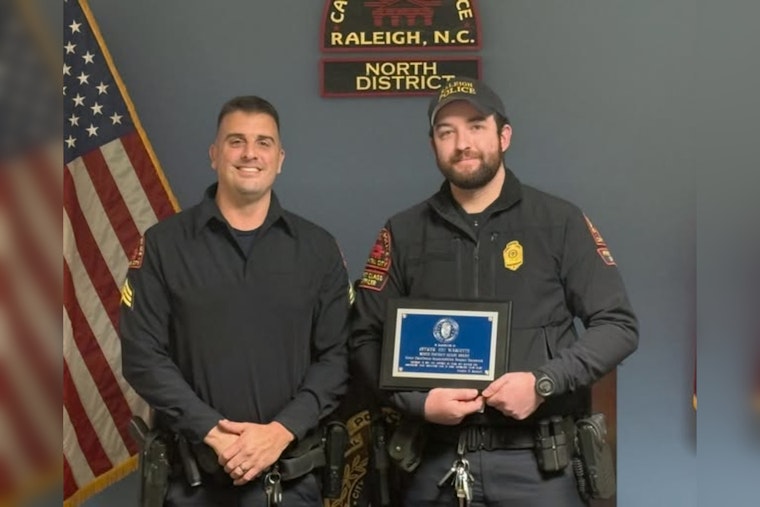 Raleigh Police Officer E.D.J. Marcotte Honored with Prestigious HEART