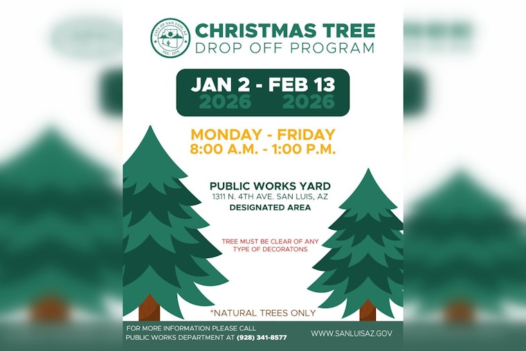San Luis Announces Annual Christmas Tree Drop-Off Program for