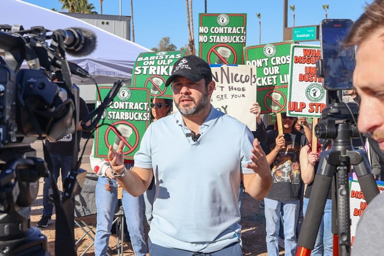 Senator Gallego Joins Starbucks Workers on Strike in Gilbert, AZ Amid