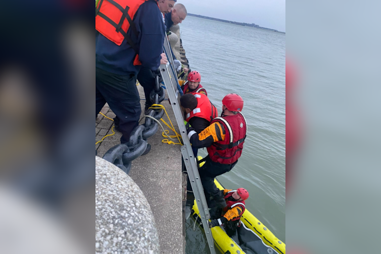Swift Water Rescue in Cleveland: Emergency Teams Save Man off E.9th