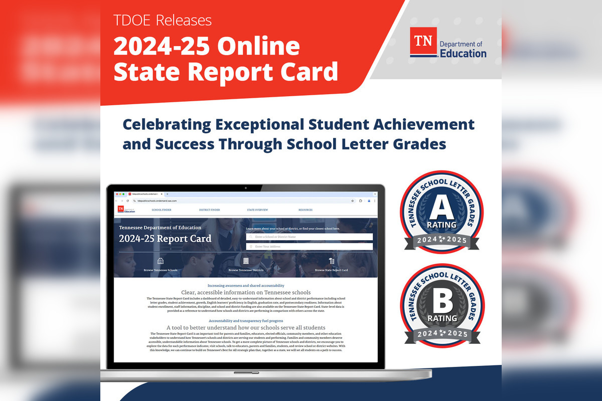 Tennessee Department of Education Unveils 2024-25 State Report Card