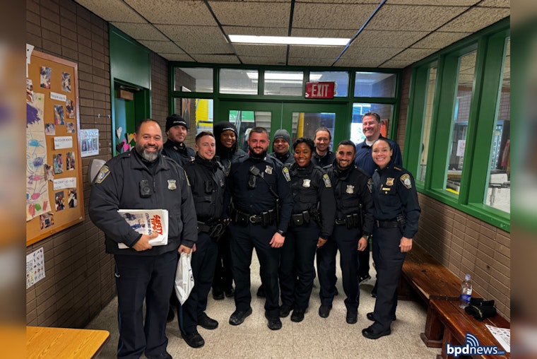 Boston Police Build Community Bonds with Visit to The Curley School in