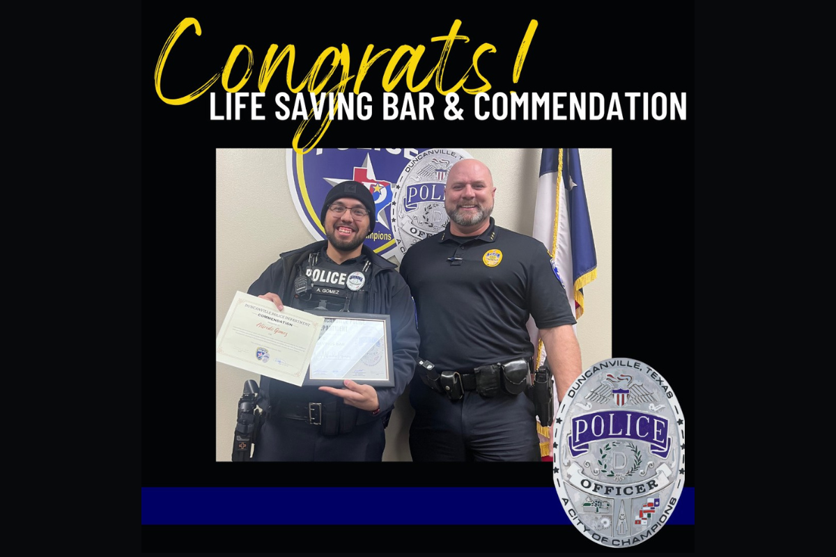Duncanville Celebrates Officer Gomez for Exceptional Service and Duncanville Celebrates Officer Gomez for Exceptional Service and