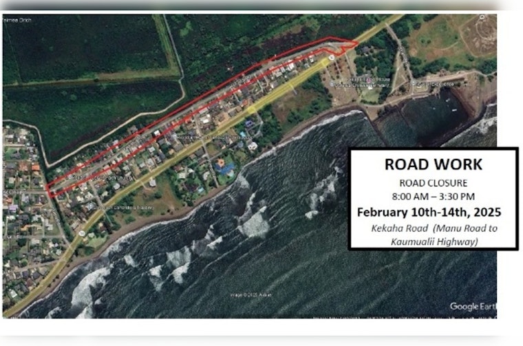 Kekaha Road Resurfacing to Cause Travel Disruptions from Manu Rd to