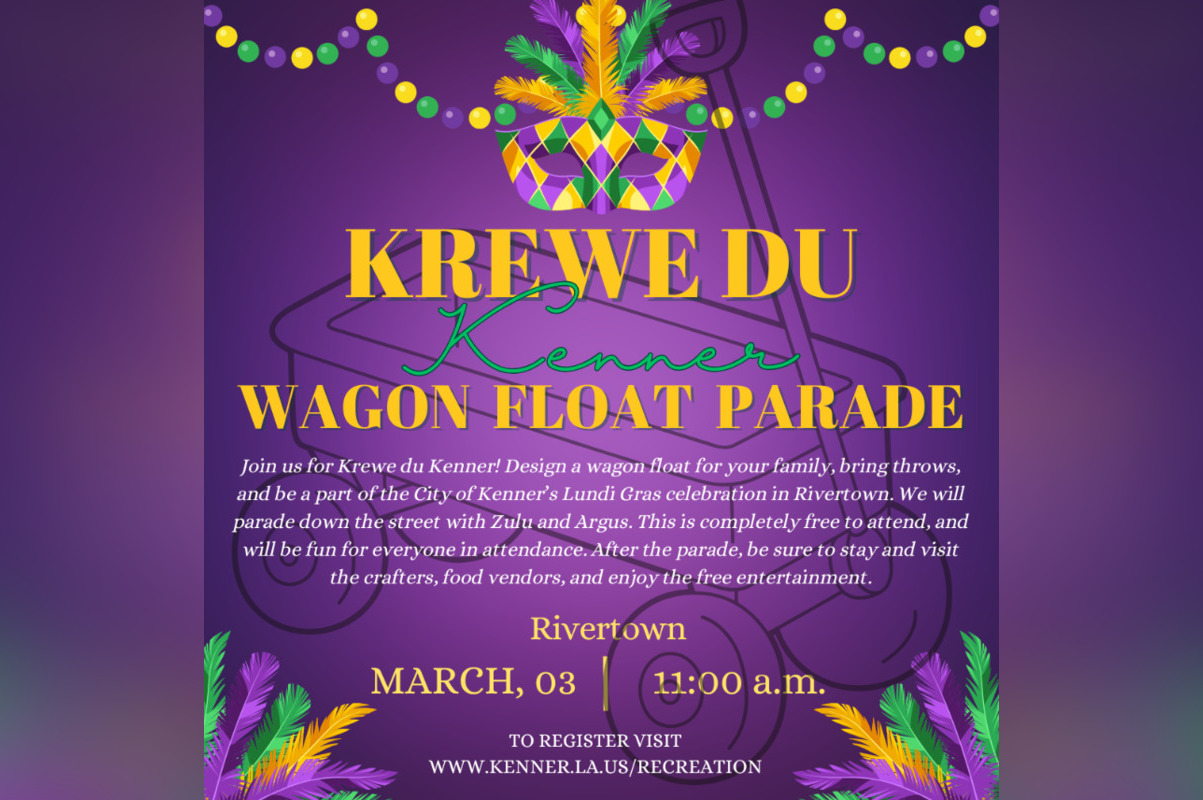 Kenner Invites Families to Join DIY Wagon Float Parade for Lundi Gras