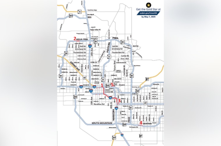 Phoenix Freeway Closures Alert, Eastbound I-10 Shut Down This Weekend
