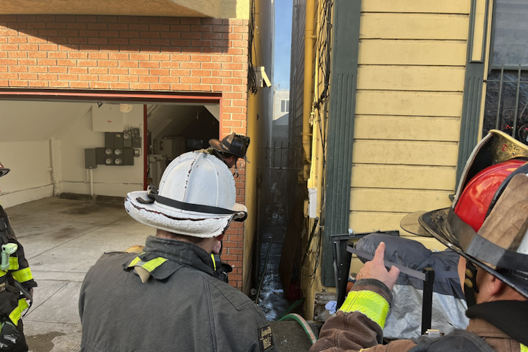 San Francisco Fire Department Extinguishes Blaze on Blake Street, Red