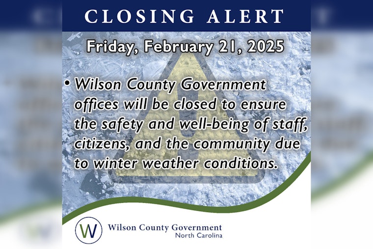 Wilson County Offices to Close Due to Severe Winter Weather, Essential