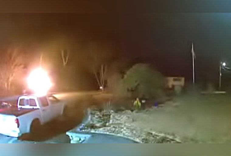 Bourne Police and Firefighters Respond to Pickup Truck Blaze on Crows