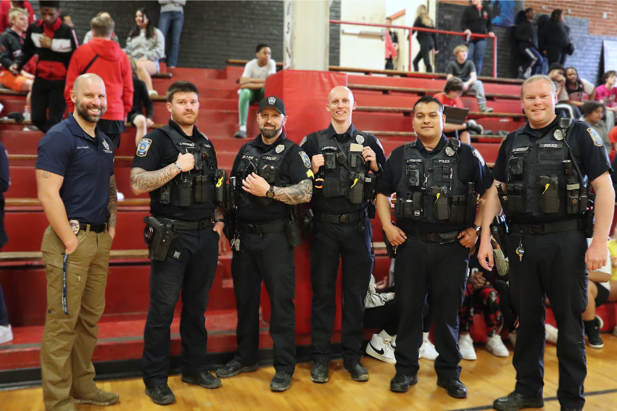 Colerain Police Officers Join Middle Schoolers for Dodgeball Fun,
