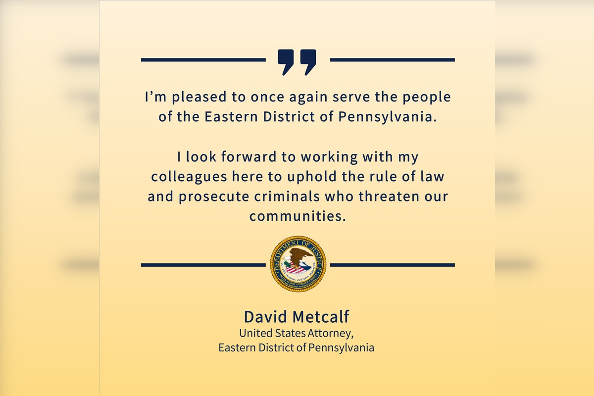 David Metcalf Appointed Interim U.S. Attorney for Eastern District of