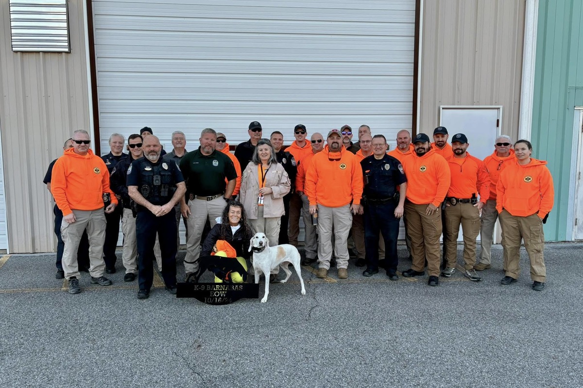 Knoxville Police Honor Late SAR K-9 Barnabas with Custom Memorial,