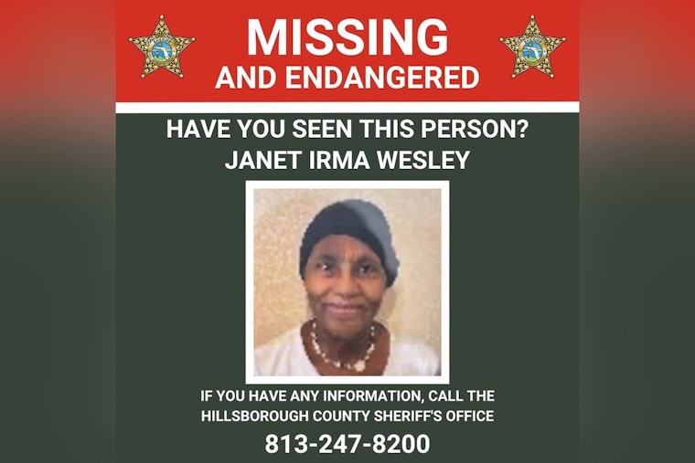 Missing 74-Year-Old Janet Irma Wesley Found Safe in Hillsborough