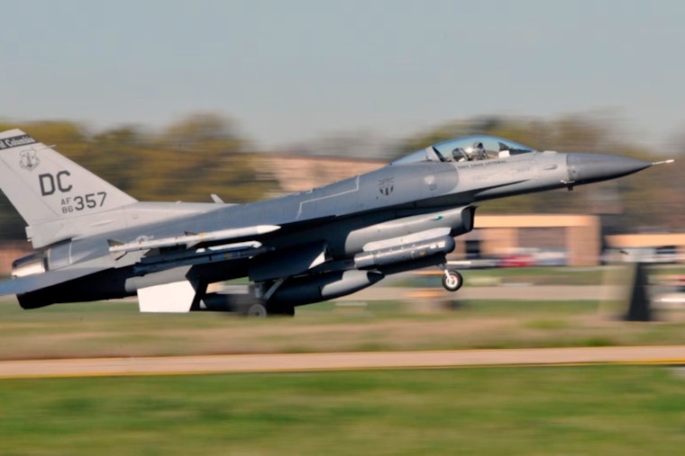 NORAD F-16 Jets Escort Civilian Aircraft Out of No-Fly Zone Above