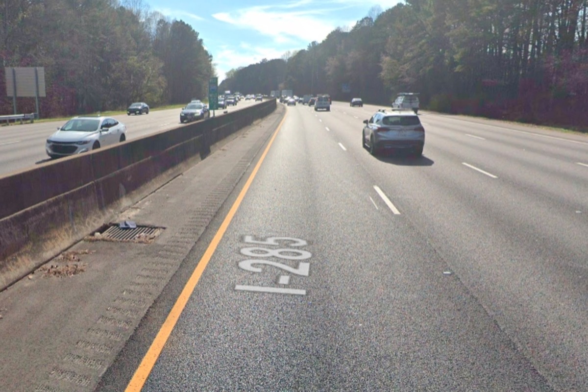 Overturned Semi-Truck Spills Beer on I-285 in DeKalb County, Cleanup