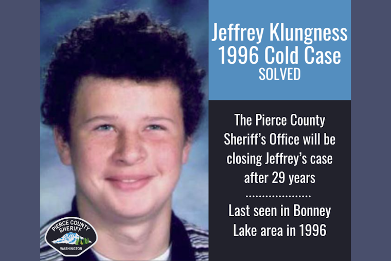 Pierce County Cold Case Closed: Jeffrey Klungness' Death Ruled a