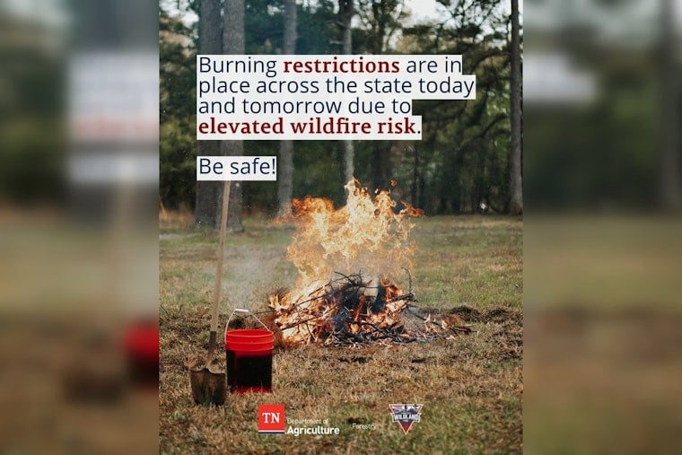 Tennessee Imposes Burning Restrictions Amid Elevated Wildfire Risk