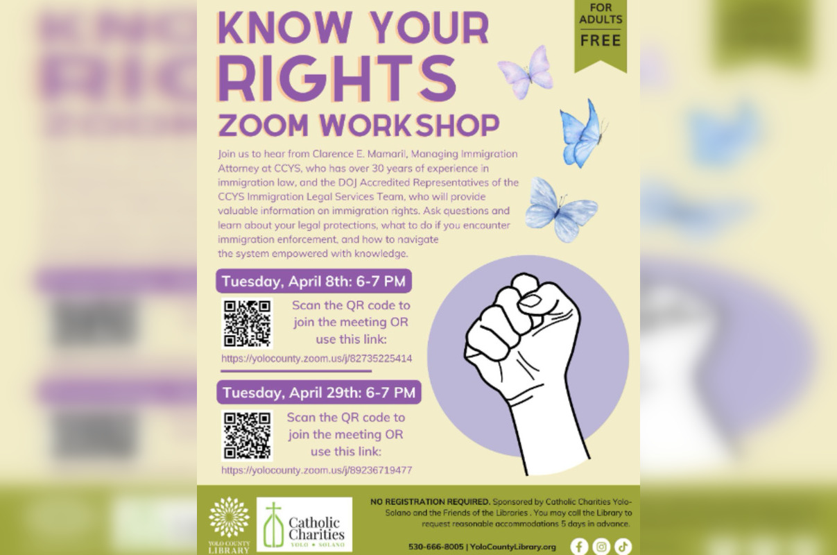 Yolo County Library and Catholic Charities Host Free "Know Your