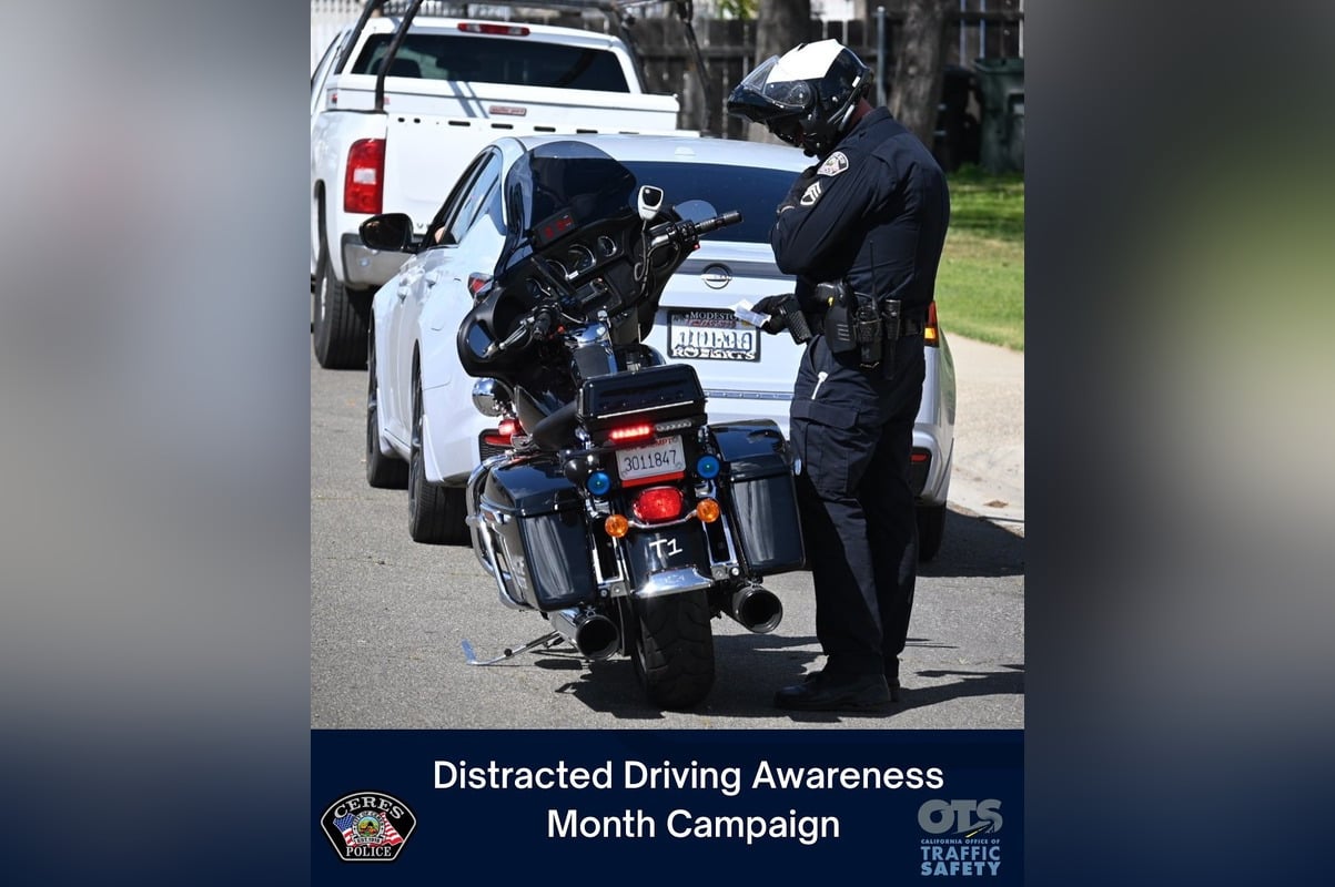 Ceres Police Crack Down on Distracted Driving During National
