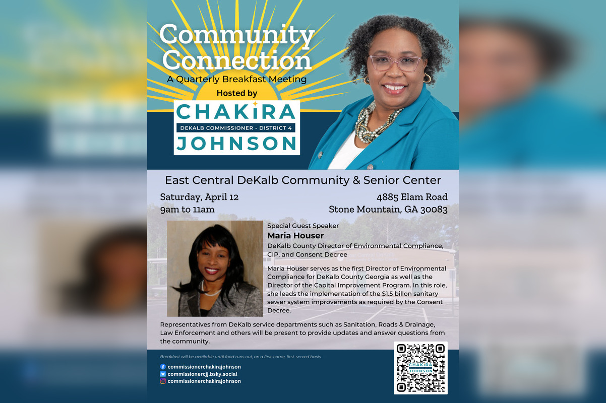 DeKalb County District 4 Commissioner Chakira Johnson to Host