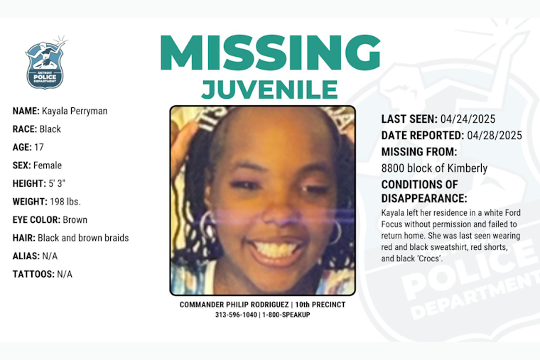 Detroit Police Department Seeks Public's Help to Locate Missing