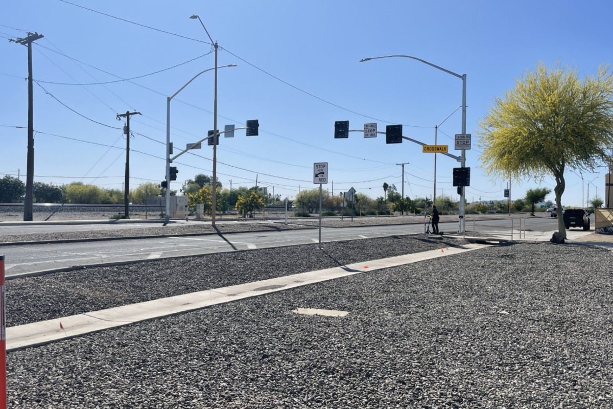 Eloy Enhances Pedestrian Safety with New HAWK Signal at Frontier