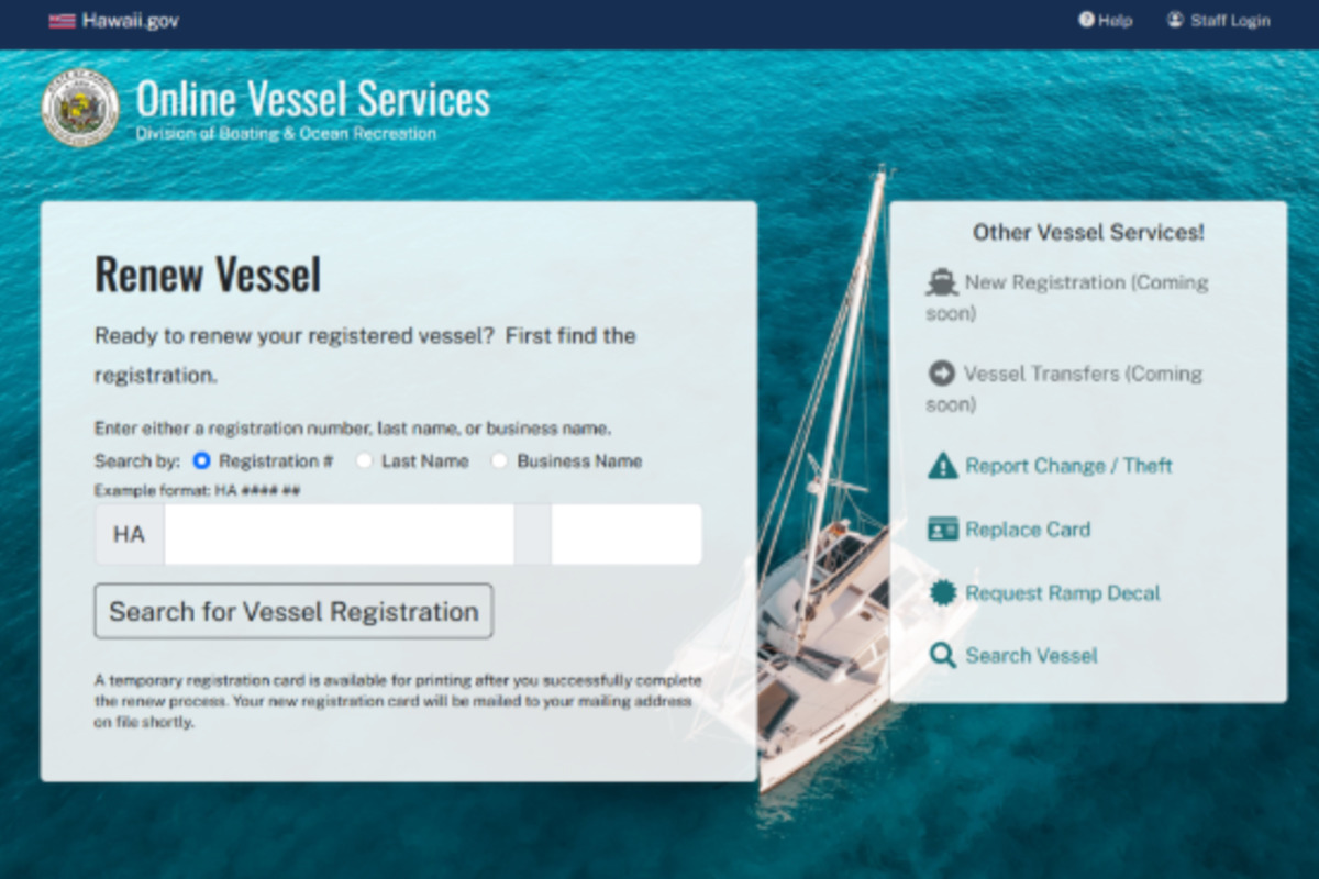 Hawaii Sailors Rejoice: DOBOR Launches Online Vessel Registration