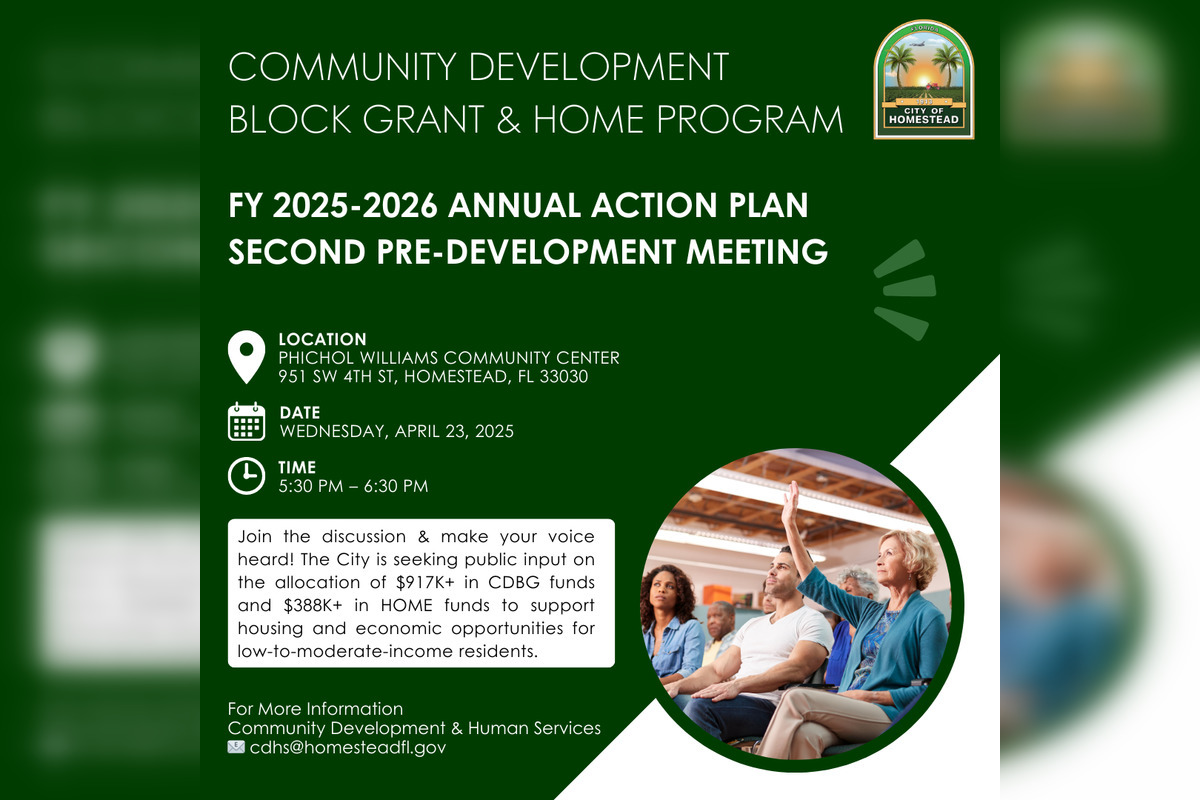 Homestead Seeks Public Input on Federal Funding Plan for Housing and