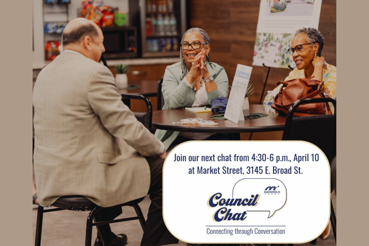 Mansfield City Council Members to Host Informal 'Council Chat' at