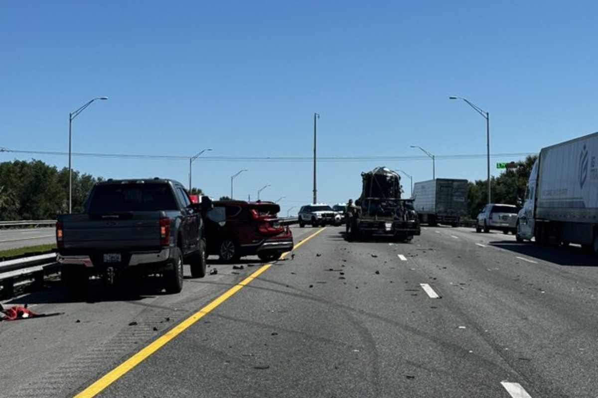 Traffic Flow Resumes On I 95 Southbound Near Sr 206 After