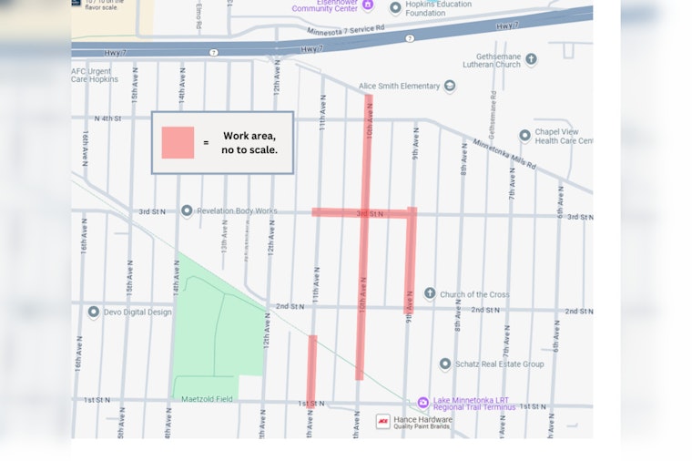 Updated Construction Zone Map for Hopkins Available: CenterPoint