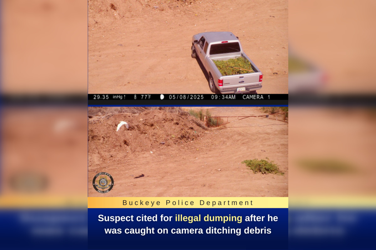 Buckeye Man Cited for Criminal Littering After Camera Captures Illegal