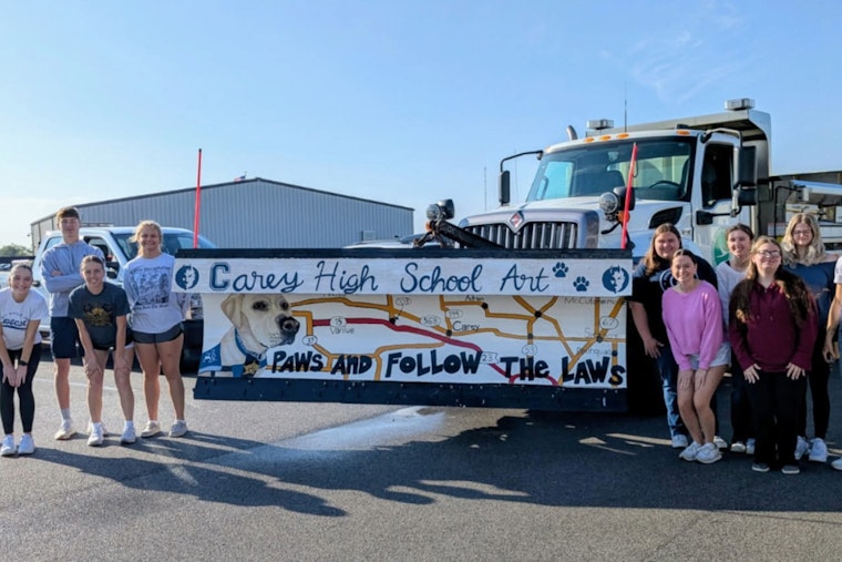 Carey High School Wins People's Choice in ODOT's Paint-the-Plow