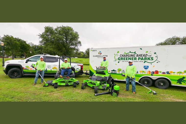 Carrollton Launches First All-Electric Mowing Crew for Greener Parks
