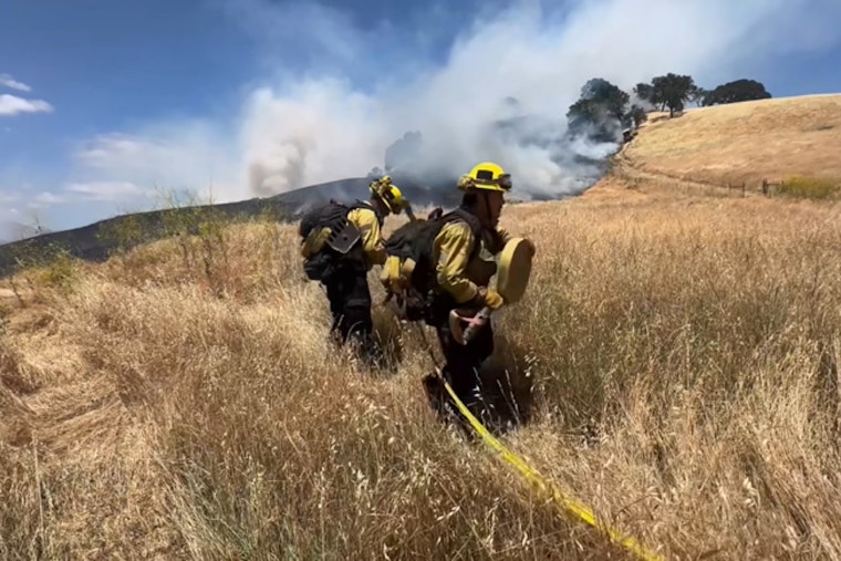 VIDEO: Crews Fight to Contain 49-Acre Cherry Fire in Solano County,