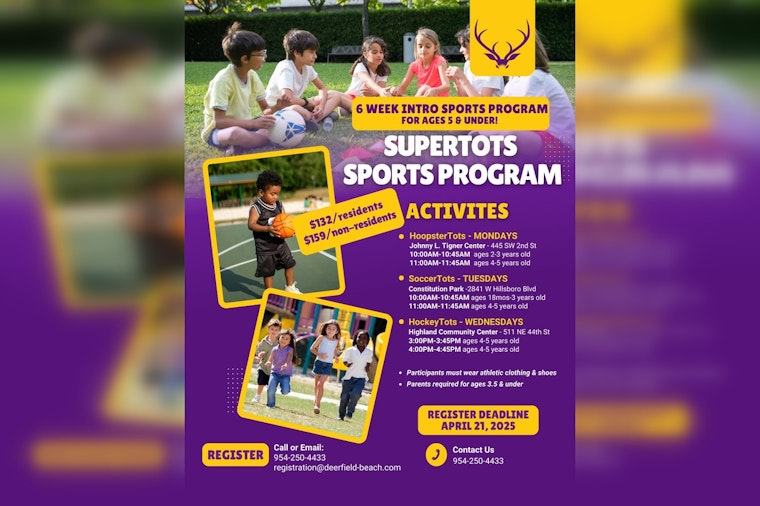 Deerfield Beach Launches 'Super Tots' Sports Programs for Children