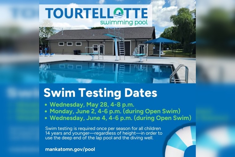 Mankato Announces Swim Testing for Kids Under 14 Ahead of Tourtellotte